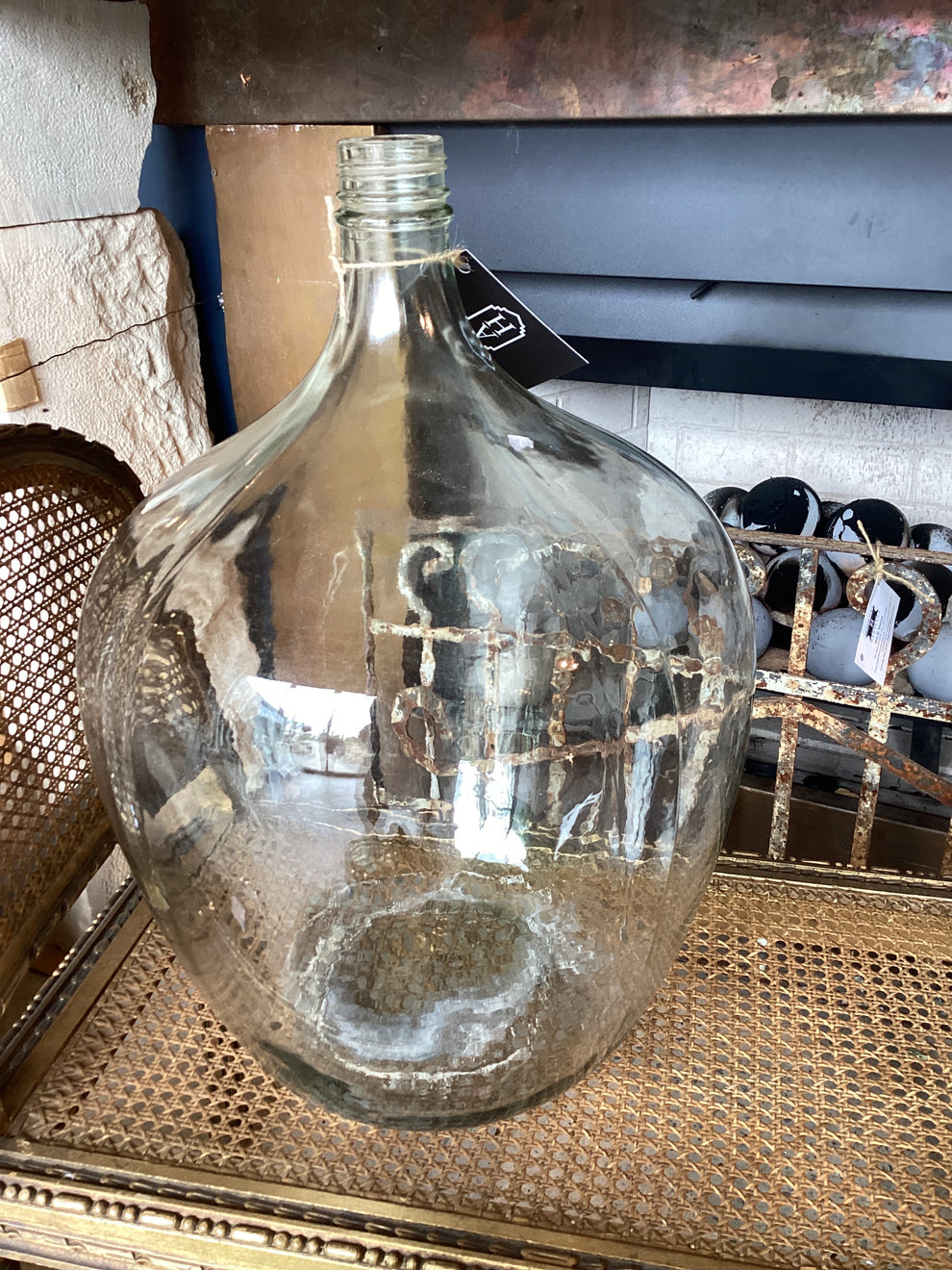 Large Clear Glass Demijon – Architectural Heritage