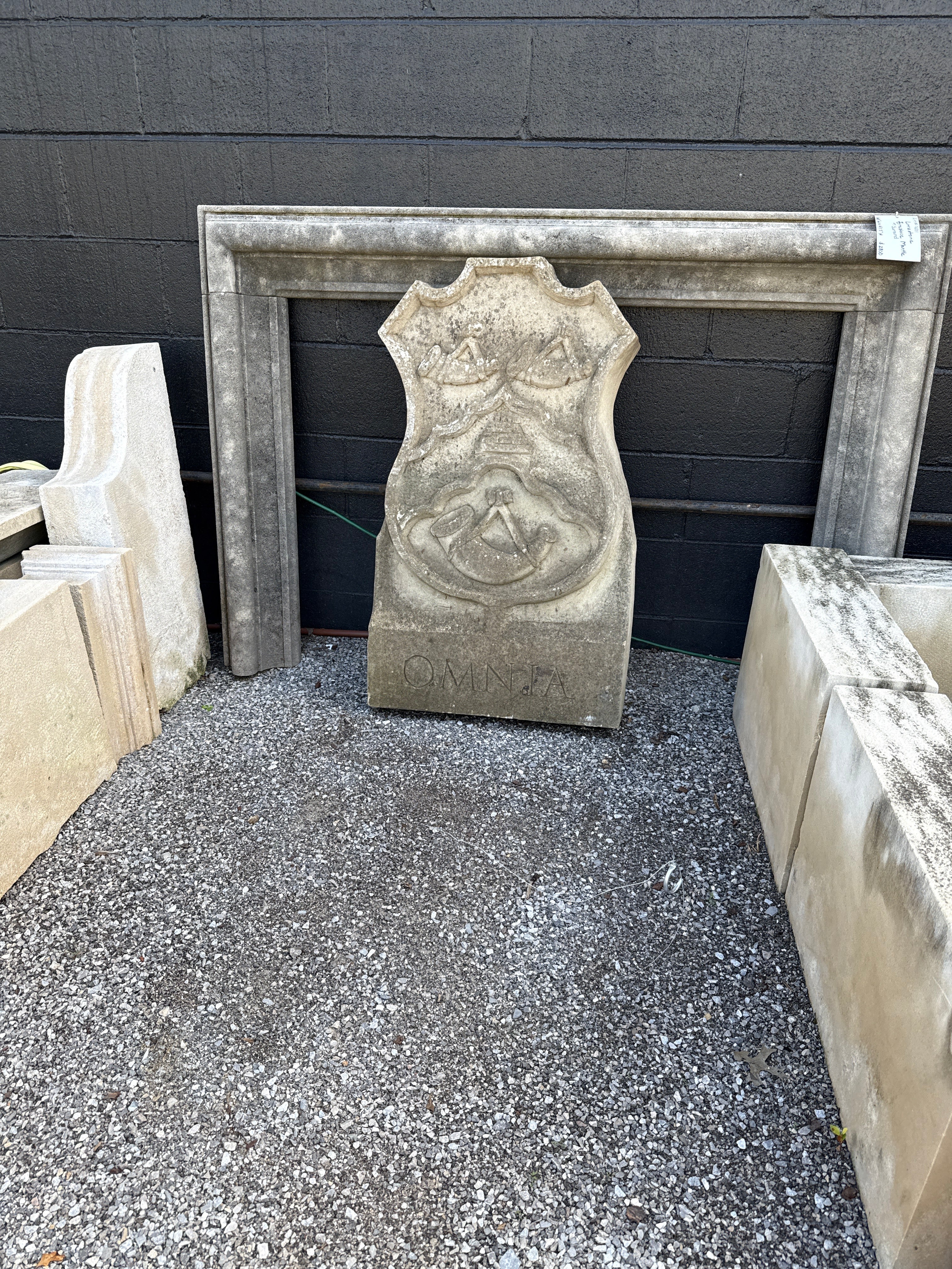 Carved Yorkshire Stone Shield – Architectural Heritage